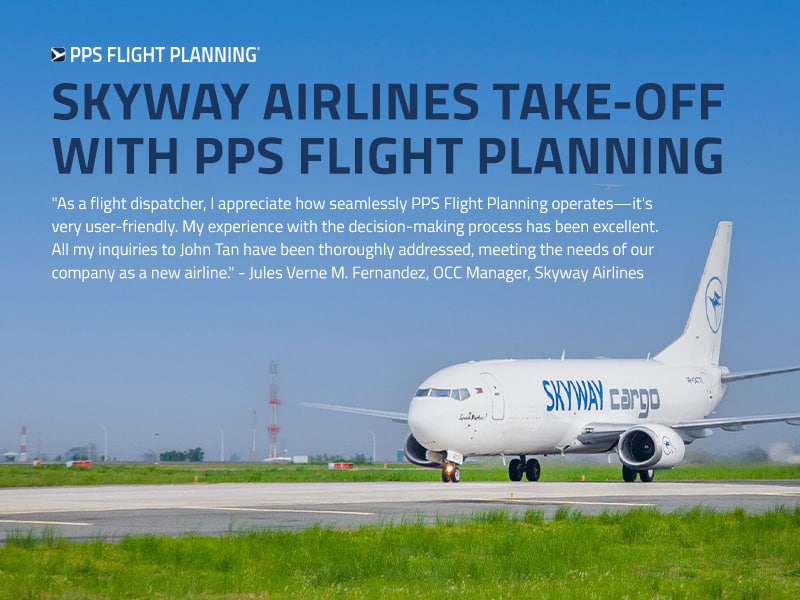 Skyway Airlines take-off with AIR SUPPORT | PPS Flight Planning
